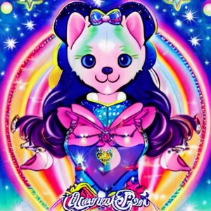 My AI Artwork Inspired By Lisa Frank and Sailor Moon | Geeky Sweetie